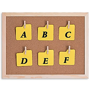 favide Push Pin with Wooden Clips Pushpins Tacks Thumbtacks for Cork Boards Artworks Notes Photos, Craft Projects, Offices and Homes, Pack of 50