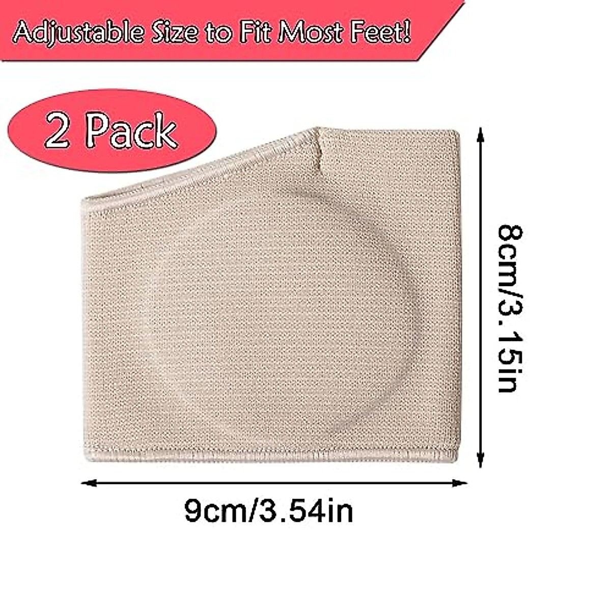 Metatarsal Pads for Women and Men,Ball of Foot Pain Relief,Soft Gel Inside,Help Metatarsalgia,Mortons,Neuroma,Calluses Blisters,Diabetic Feet(2 Pack)