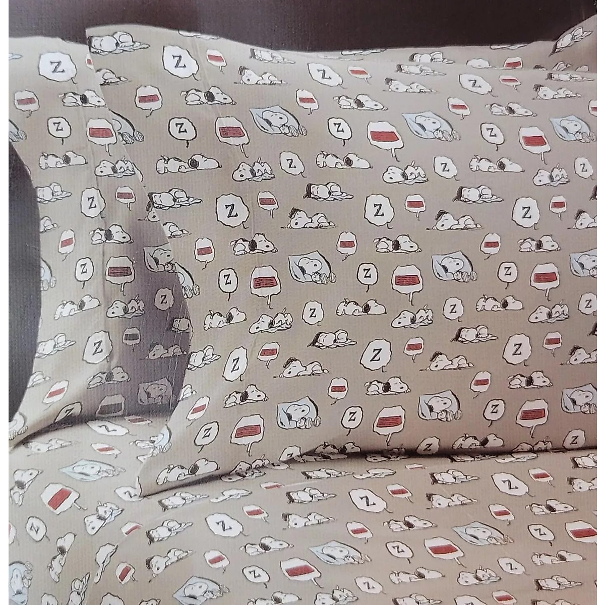 Berkshire Blanket & Home Co Peanuts & Friends Sheet Set (Gray - Naptime Zzzz, Queen)