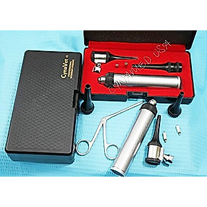 New Cynamed Led Veterinary Otoscope Kit + 1 Alligator Forceps + 1 Bulb