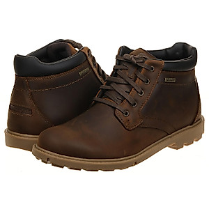 Rockport mens Rugged Bucks Waterproof chukka boots, Boston Tan, 9 US