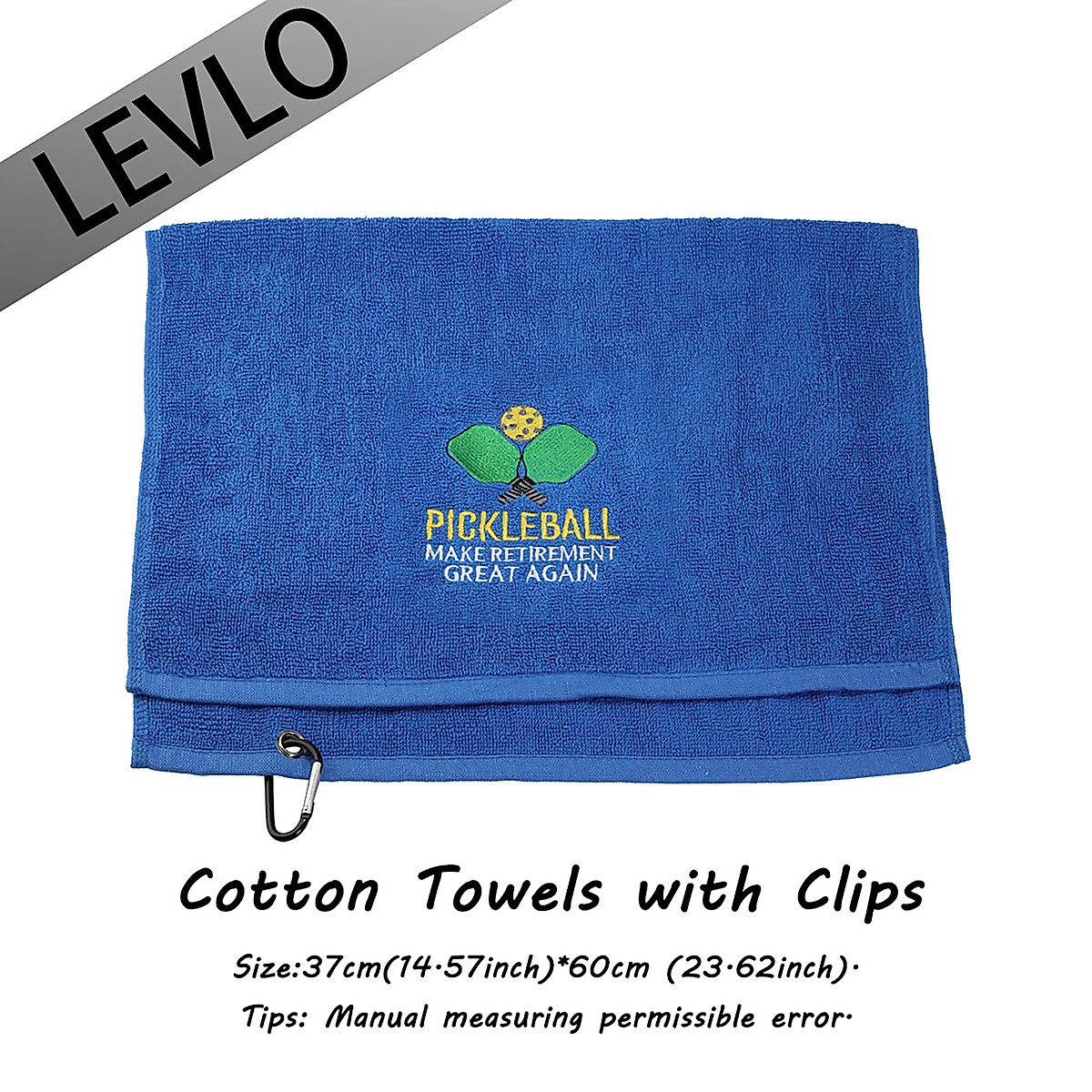 LEVLO Pickleball Sports Lovers Gift Pickleball Make Retirement Great Again Towels for Pickleball Lovers Gifts (PICKLEBALL MAKE RETIREMENT GREAT AGAIN)