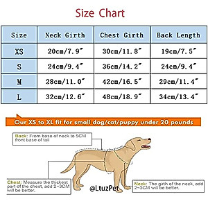 LtuzPet Warm Dog Hoodie Pet Sweatshirt with Hat Cat Overalls Clothes Pet Fleece Clothes