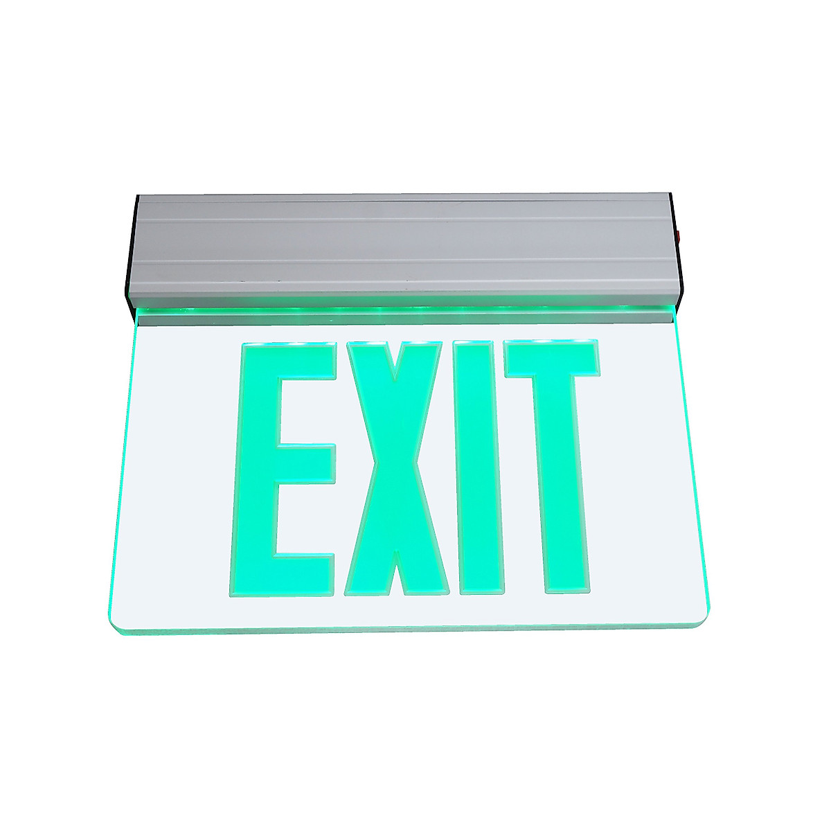 NICOR Lighting LED Emergency Exit Sign, Clear with Green Lettering (EXL2-10UNV-AL-CL-G-1)