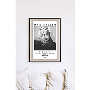 Mac Miller - Circles Album Cover Poster Print With Track List and Color Tiles - 11" x 17" inches Ready to Frame - Wall Art
