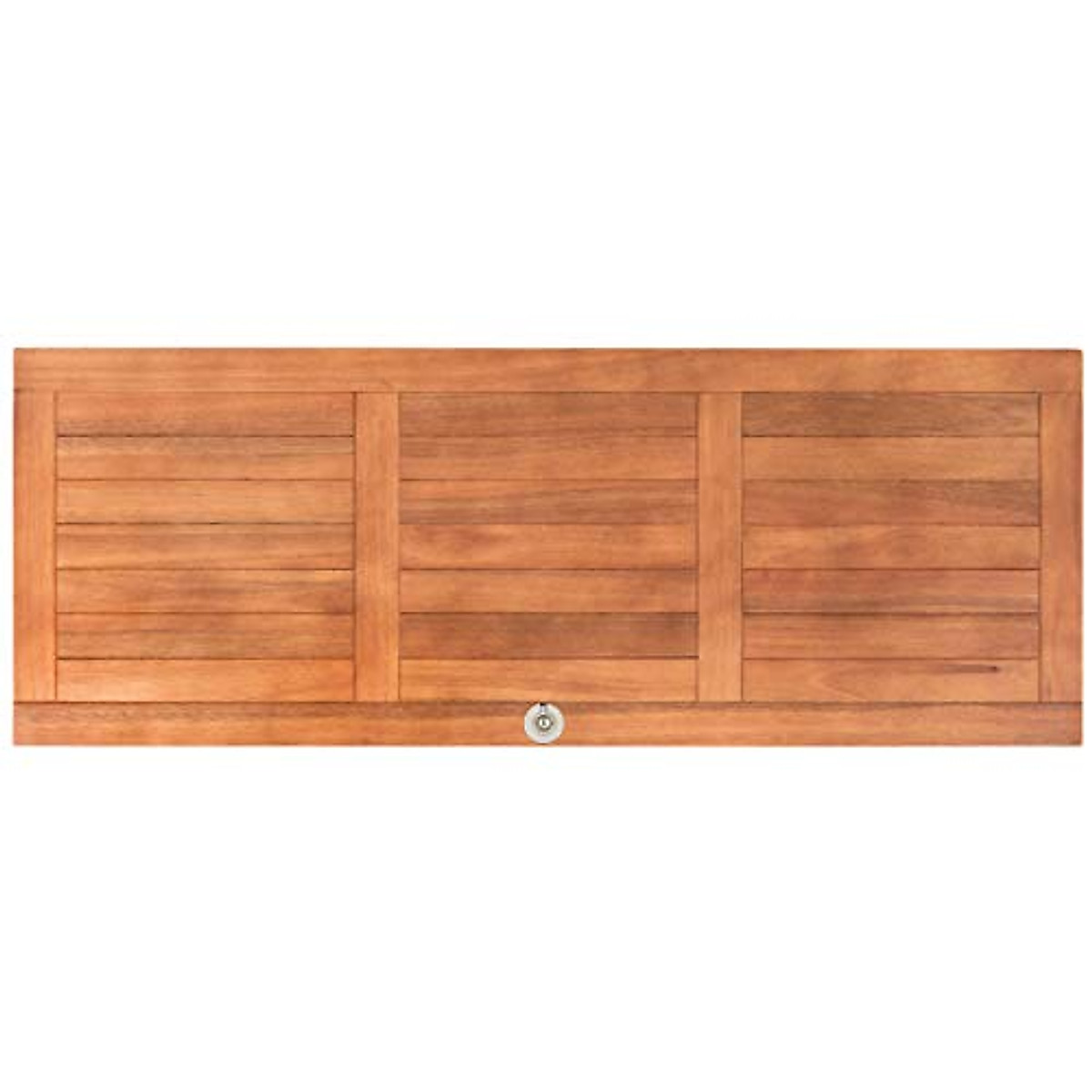 Safavieh PAT7038A Outdoor Collection Elina Teak 47.2" Cushion Deck Box, Natural