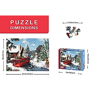 Springbok 500 Piece Jigsaw Puzzle Winter's Home - Made in USA