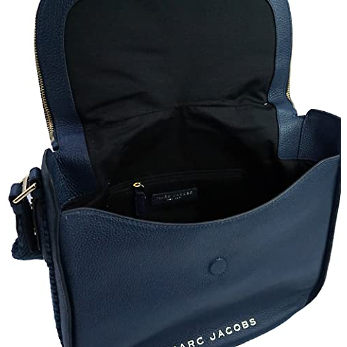 Marc Jacobs H211L01RE21-426 Blue Sea With Gold Hardware Women's Leather Shoulder Hobo Bag
