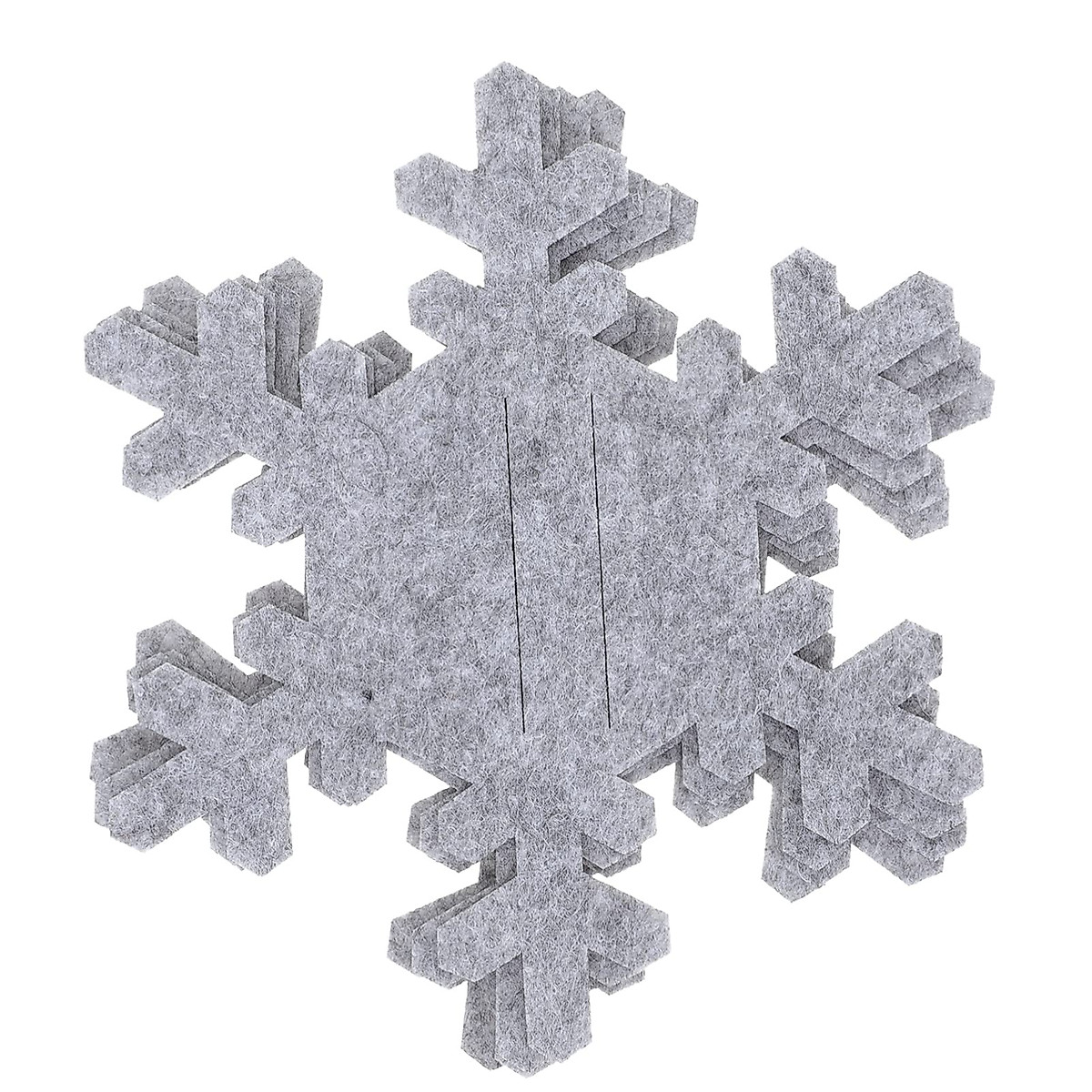 Zerodeko 8pcs Christmas Snowflake Cutlery Holder Christmas Tableware Holders Silverware Pocket Cutlery Organizers Felt Xmas Knife Fork Flatware Bags Christmas Party Dinner Table Supplies Gray