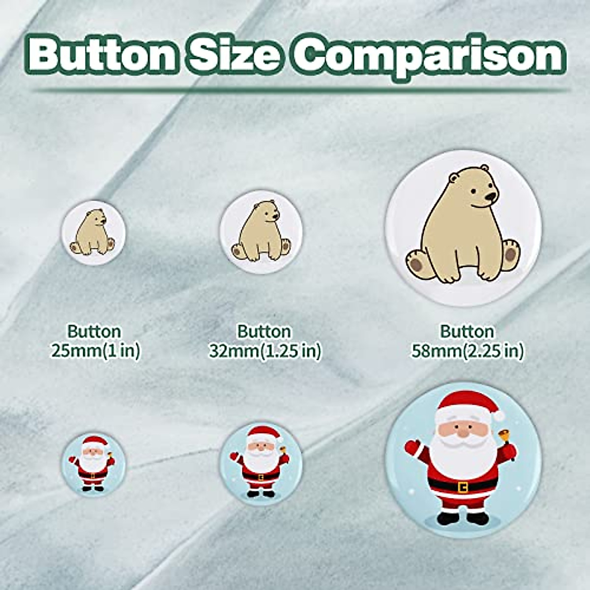 Mostme 200 Sets 2.25 inch Button Maker Supplies, 58mm Button Supplies Button Parts Button Badge Part, Button Making Supplies, Includes Metal Button Pin Back Cover, Metal Shells, Blank Paper&Clear Film