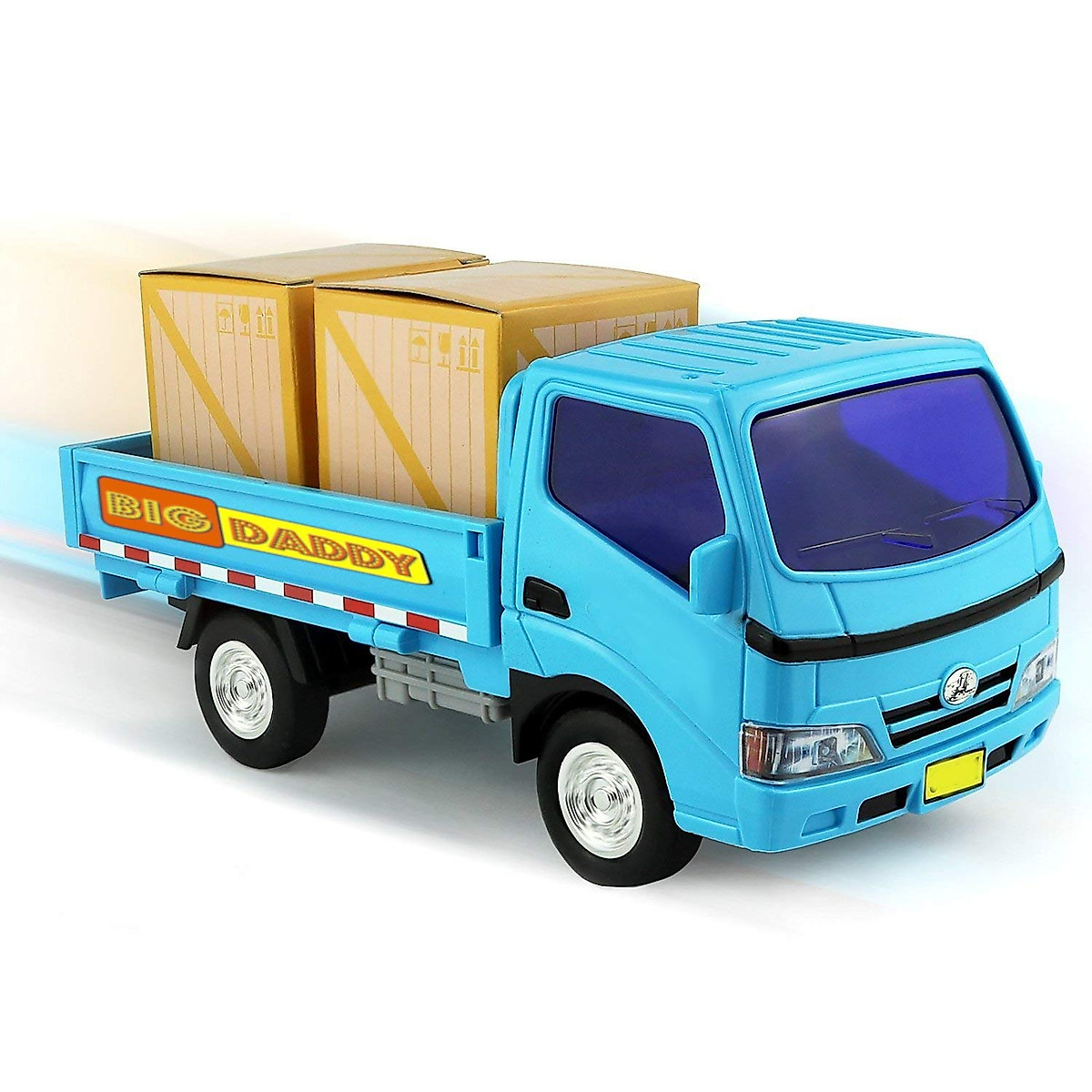 Big Daddy Trucks Combo: Friction-Powered Forklift & Pickup Truck with Extendable Loader and Cargo Boxes