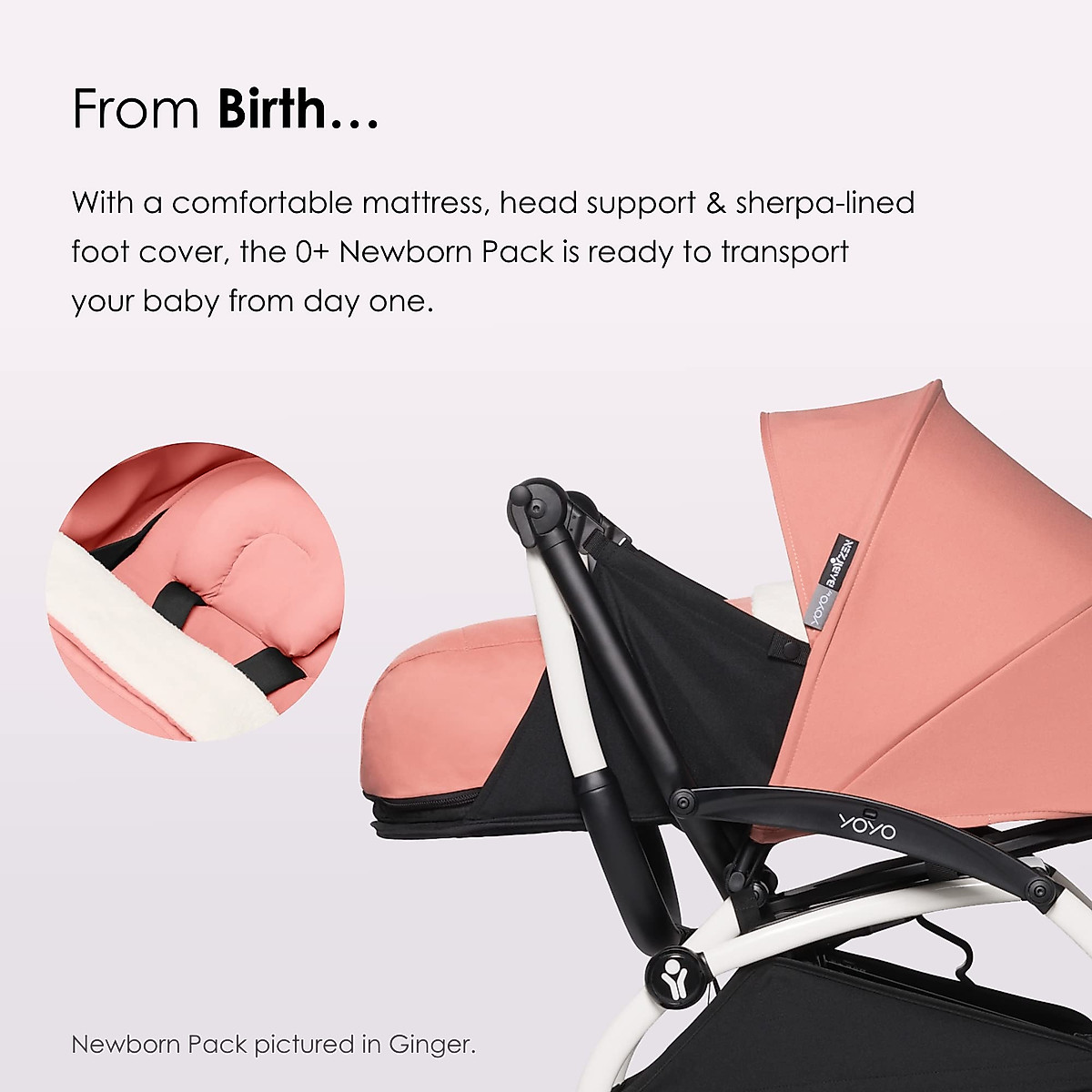 BABYZEN YOYO2 Stroller & 0+ Newborn Pack - Includes White Frame, Red 6+ Color Pack & Red 0+ Newborn Pack - Suitable for Children Up to 48.5 Pounds