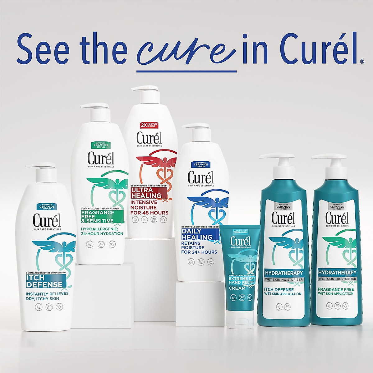 Curel Hydra Therapy, Itch Defense Moisturizer, Wet Skin Lotion, 12 Ounce, with Advanced Ceramide Complex, Vitamin E, & Oatmeal Extract, Helps to Repair Moisture Barrier