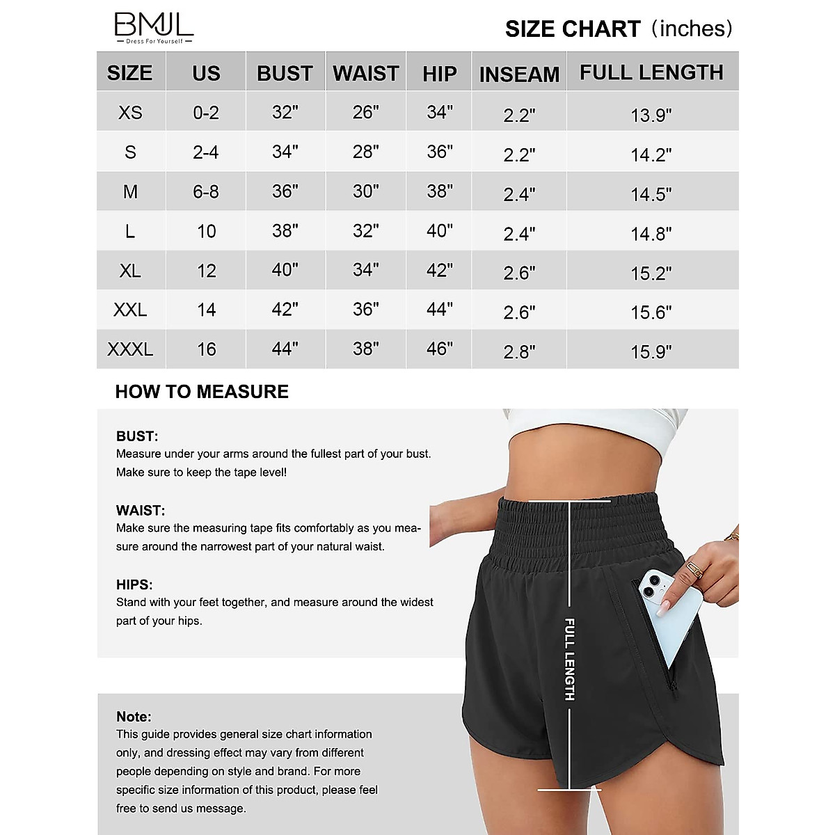 BMJL Women's Athletic Shorts High Waisted Running Shorts Pocket Sporty Shorts Gym Elastic Workout Shorts(S,Hot Pink)