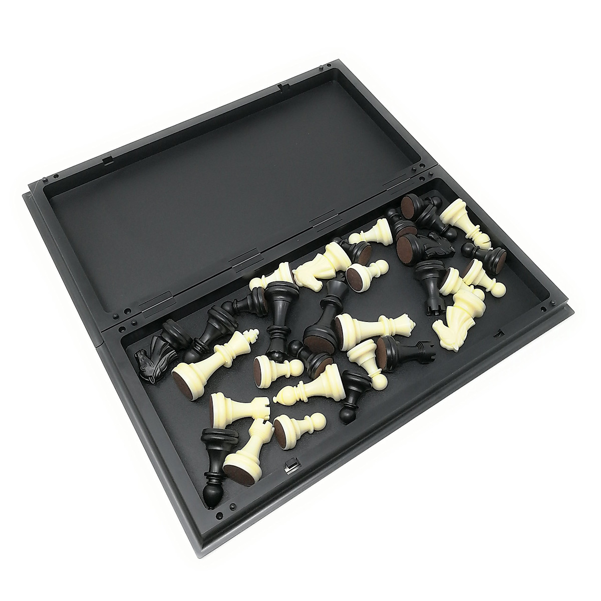 THY COLLECTIBLES Magnetic Portable Holding Travel Chess Set Classic Black & White 7 x 7 Inch