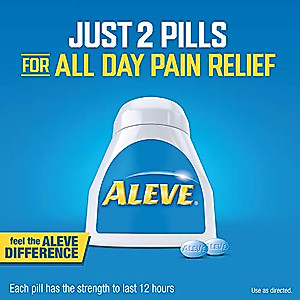 Aleve Tablets with Naproxen Sodium 220mg NSAID Pain RelieverFever Reducer, 10 Count