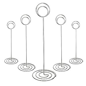 ONIXAR 12 Pack 8.75inch Table Card Holder Stand, Table Number Holders for Memo Notes, Picture Holders for Centerpieces, Table Sign Holders, Place Card Holder for Table Weddings, Restaurants (Silver)