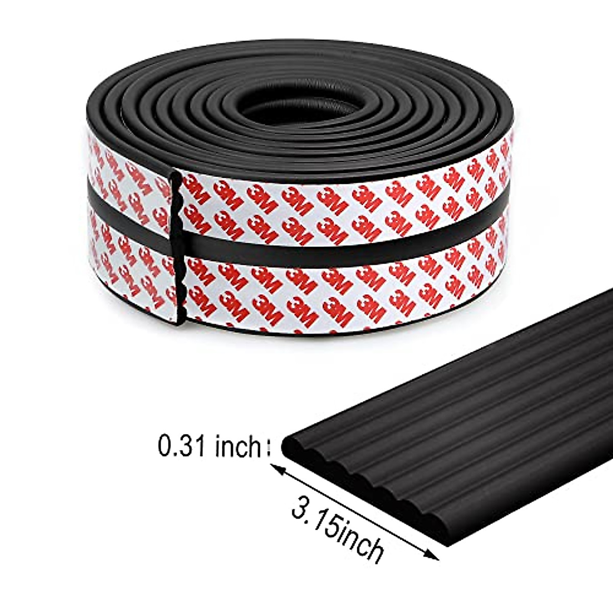 Soft Extra-Wide Edge Protector for Baby with 3M Strong Adhesive Double Sided pre-Taped,(12.5ft,Black) Baby proofing Safety Guards Proof Foam Padding for Sharp Edges, Table, Desk, Furniture