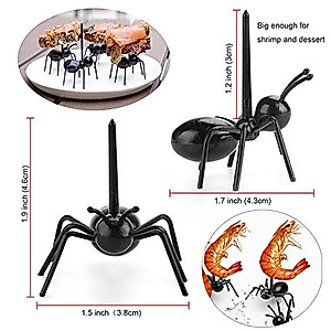 Ant Toothpicks Fruit Dessert Fork (24Pcs) – OOTSR Reusable Ant Food Pick Animal Appetizer Forks for Snack Cake Dessert with Storage Box for Kitchen Baby Shower Wedding Birthday Party