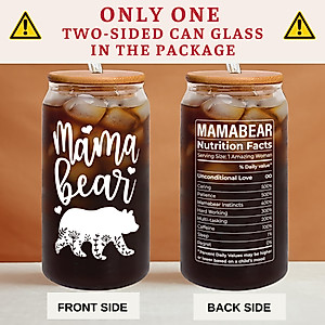 Gifts for Mom from Daughter, Son - Mom Birthday Gifts, Birthday Gifts for Mom - Mom Gifts for Christmas, Mom Christmas Gifts - Mama Gifts, Mother Gifts, New Mom Gifts for Women - 16 Oz Can Glass