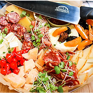 SPITJACK Chef's Knife. Home Kitchen, BBQ and Professional Chef. Stainless Steel 8 Inch Blade.