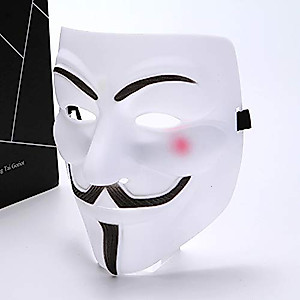 WLPARTY hackers mask white V for Vendetta Halloween face mask Costume Cosplay Party