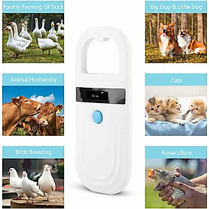 Animal Chip ID Scanner Dog Microchip Reader with OLED Display Screen Supports FDX-B（ISO11784/11785） and EMID Microchips