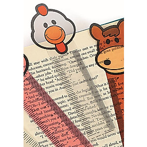 Farm Animal Bookmarks for Kids - Book Markers / Mini Ruler - Classroom Prizes - 24 Pack