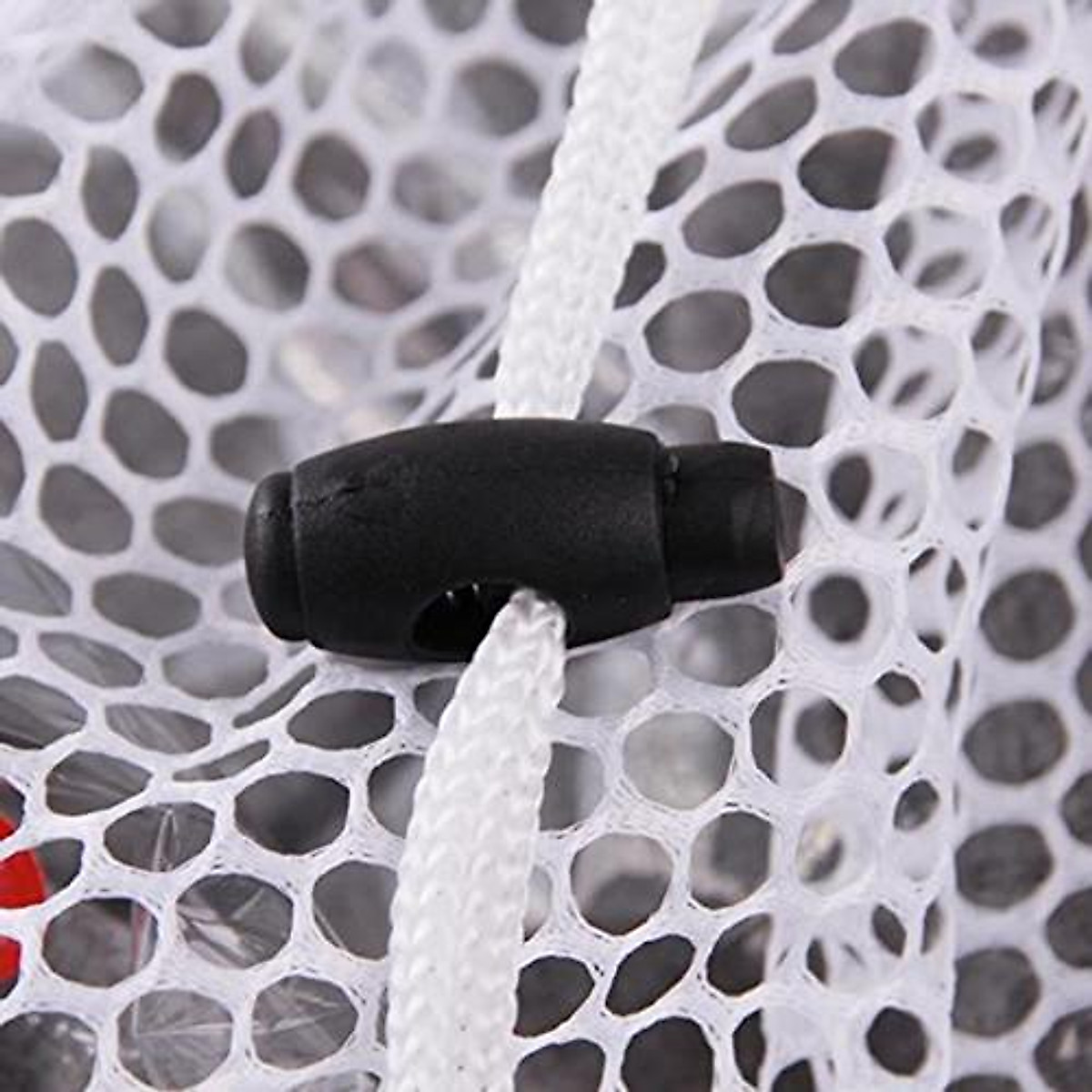 Edtoy White Drawstring Washing Bag for Washing Machine Mesh Net Laundry Bags M
