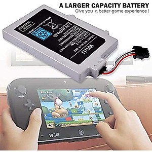 UCEC Wii U Gamepad Battery, Wii U Accessories 3600 mAh Wii U Battery Replacement Rechargeable Battery Pack Compatible for Nintendo Wii U Gamepad WUP-010, WUP-012
