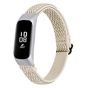 MVRYCE SM-R375 Galaxy Fit E Watch Loop, 5.3"-8.3" Adjustable Watch Strap Soft Breathable Elastic Replacement Band with Metal Frame Compatible for Samsung Galaxy Fit E SM-R375 Smart Watch (Y11)