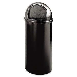 Rubbermaid Commercial 816088Bk Marshal Classic Container, Round, Polyethylene, 15Gal, Black