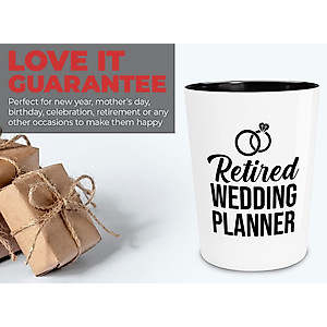 Flairy Land Wedding Planner Shot Glass 1.5oz - Retired Wedding Planner - Wedding Officiant Event Countdown Planning Future Brides Grooms Anniversary