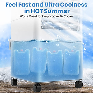 Ice Packs Replacement for Coolers, One Reusable Ice Packs, Fast Freeze & Long Lasting Freezer Packs for Lunch Containers, Backpack, Cooler Fan, Picnics, Camping, Beach, Fishing