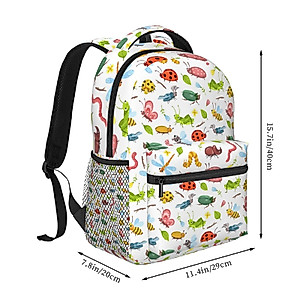Insect Backpack Cute Laptop Backpack Animal Tablet Travel Picnic Bag Cute Backpack Bag for Women Men