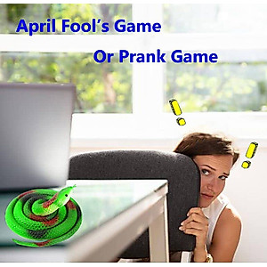 Hsxfl Rubber Snakes to Keep Birds Away, 4 Pieces 27.5 Inch Realistic Rubber Snakes, Plastic Fake Snakes Toy Snake for Garden Props to Scare Birds, Squirrels, Mice, Pranks,Halloween Decoration