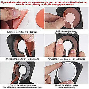 WENTT Aluminum MagSafe Charging Stand, a Mobile Phone Holder for Apple Magsafe Charger | OfficeHome Phone Holder for iPhone 12, 12 Pro, 12 Pro Max, 12 Mini (not Including MagSafe) (Black)