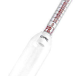 Circrane 0-200 Proof & Tralle Alcohol Hydrometer, Accurate Tester for Liquor, Distilling Moonshine Alcoholmeter
