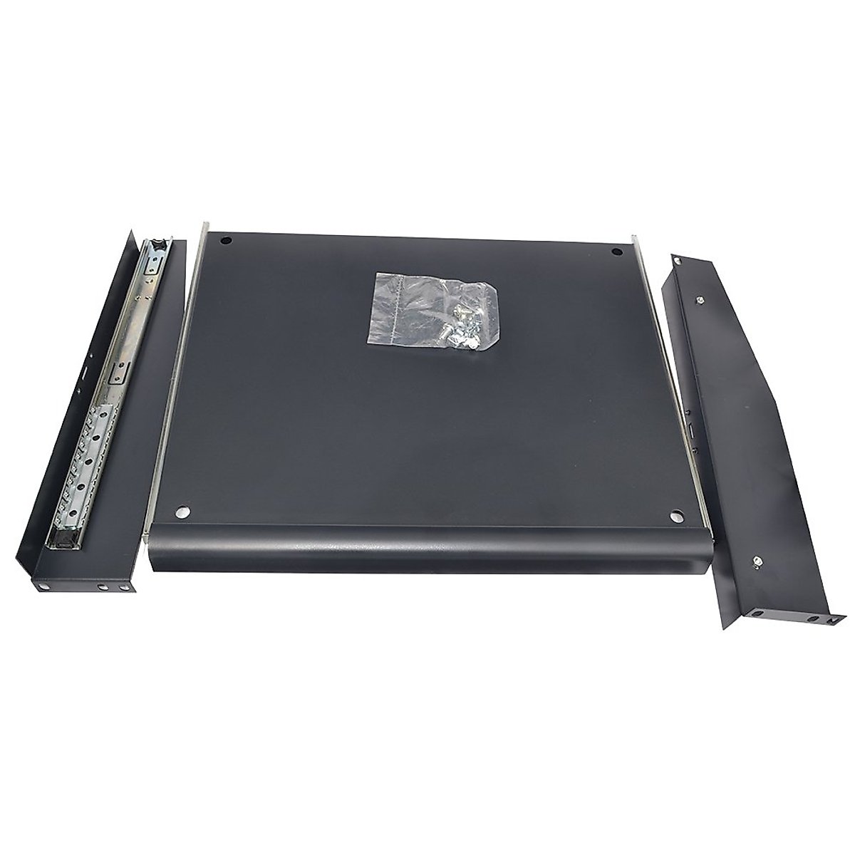 Sysracks Pack 2 PCS X 2U Rack Mount Adjustable Pull-Out Sliding Keyboard Mouse Shelf Tray