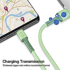 BGNTBUK Note 8 Charger Cable 6ft 1m Silicone Data Cable Mobile Phone Color Fast Charging Line Liquid Soft Plastic Flash Charging Cable Suitable for Android Interface C to C Charge Cable