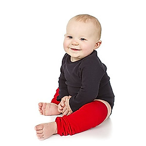 juDanzy 6 Pairs of Solid Baby, Toddler and Child Leg Warmers (Blue, Red, Gray, Black, Navy Green, One Size)