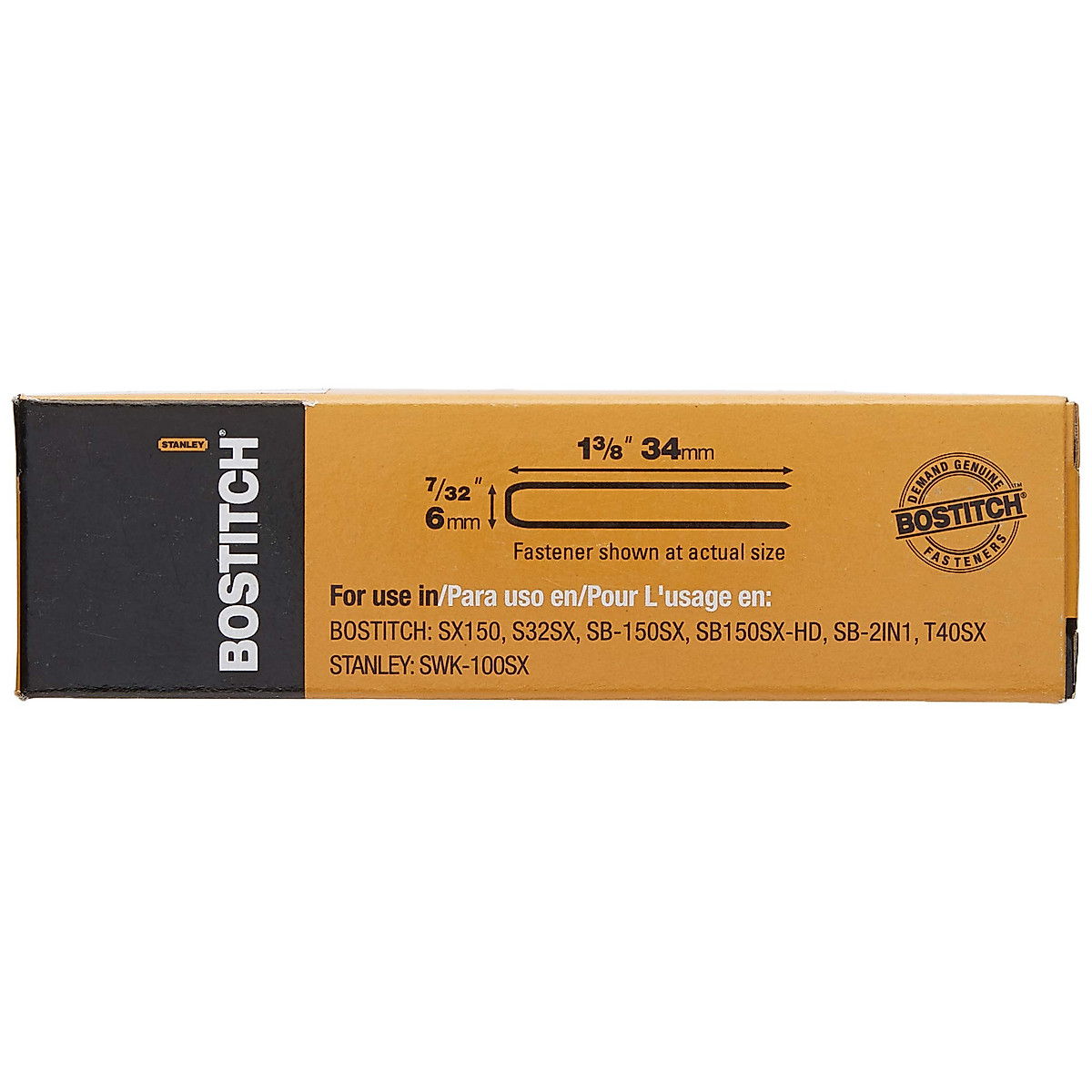 Bostitch Sx503513/8ss-1m 1-3/8"leg 18-gauge 7/32" Narrow Crown Stainless Steel Staples(1000)
