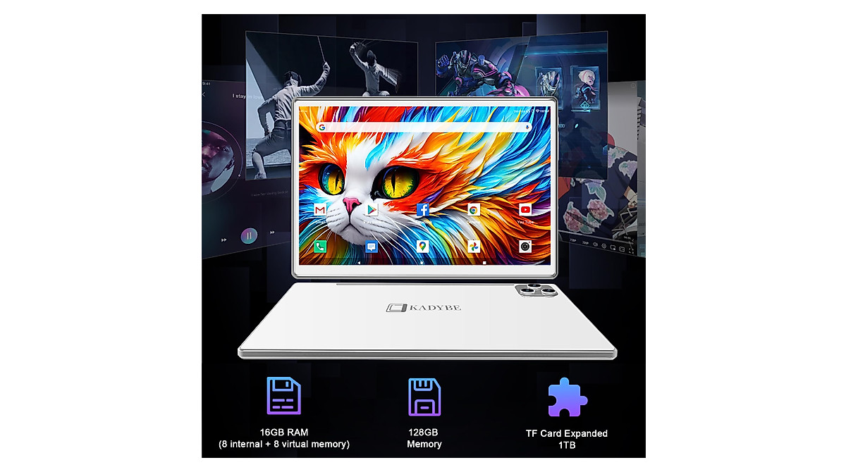 2024 New Android 13 Tablet - 10 Inch, 128GB ROM