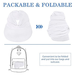 Zando Womens Sun Visor Hat Wide Brim Sun Hats for Women UV Protection Hat Packable Womens Visors for Summer Hats for Women Beach Hat Tennis Sun Visors for Women with Ponytail Hat Beige Visor