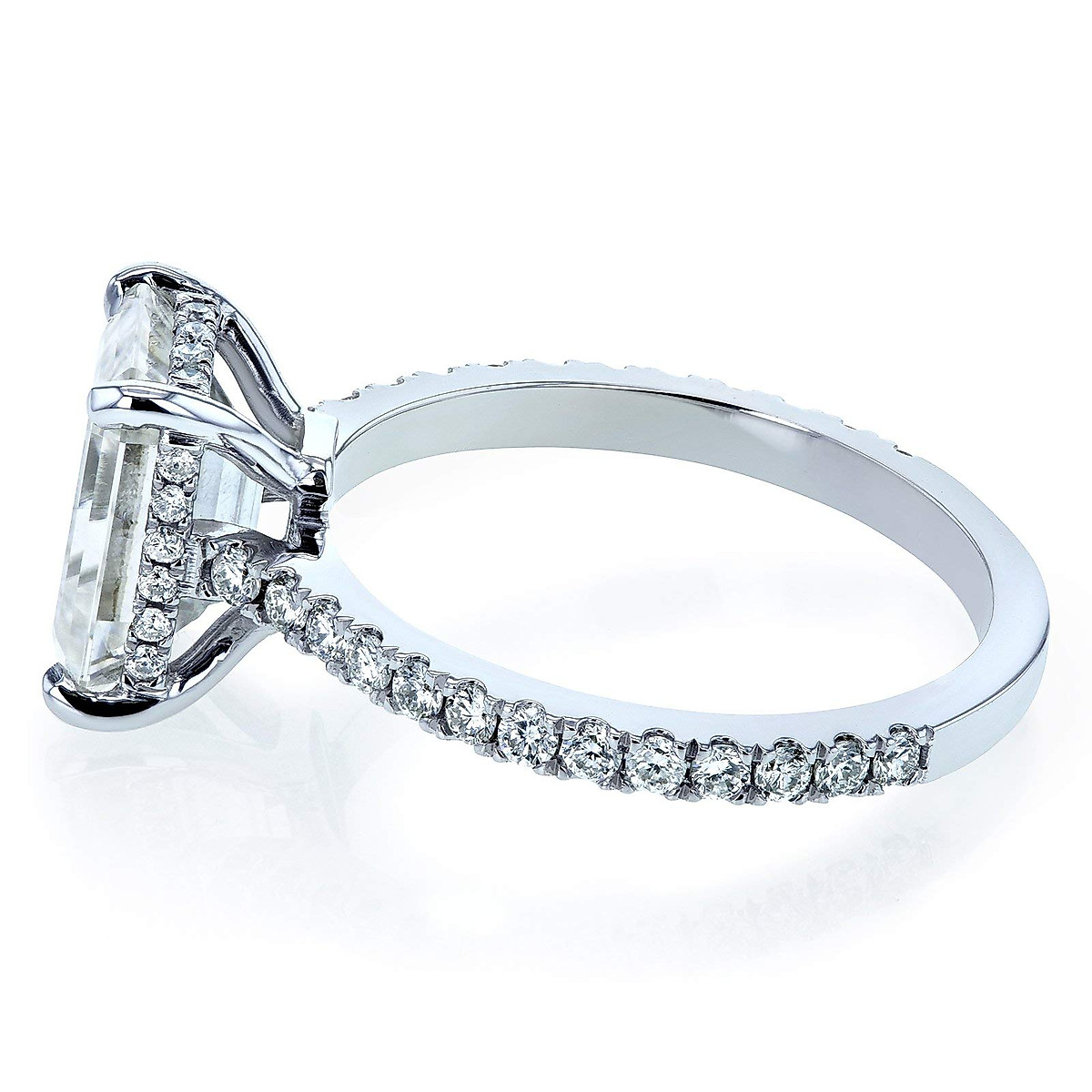 Kobelli Radiant-cut Moissanite Engagement Ring 3 1/10 CTW 14k White Gold, 7