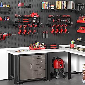 HYSEYY Power Tool Organizer Heavy Duty Garage Organization and Storage for Handheld & Power Tools | Drill Holder Wall Mount | Tool Holder Wall Mount for Garage, Workshop