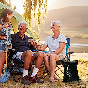 Trail Essentials Adult Diaper Disposal Bags - Large, Black Opaque, Zip-Seal Disposal Bags for Adult Diapers, Incontinence Underwear, Undergarments with Travel Pouch (Black)