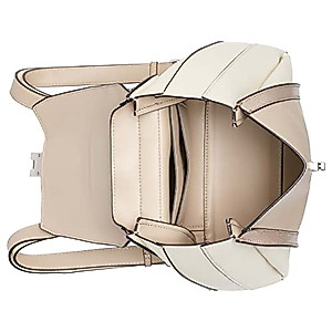 Calvin Klein Sahara Flap Turnlock Backpack, Mushroom/Mushroom/White