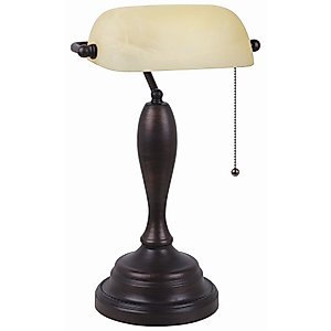 Catalina 21469-000 Traditional Desk Lamp, 17.75", Bronze