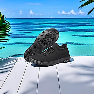 SILLENORTH Mens Womens Water Shoes Quick-Dry Sock Aqua Water Sneakers for Diving Swimming Surfing Yoga Beach Sea Sports Black Size 13 Men/16 Women